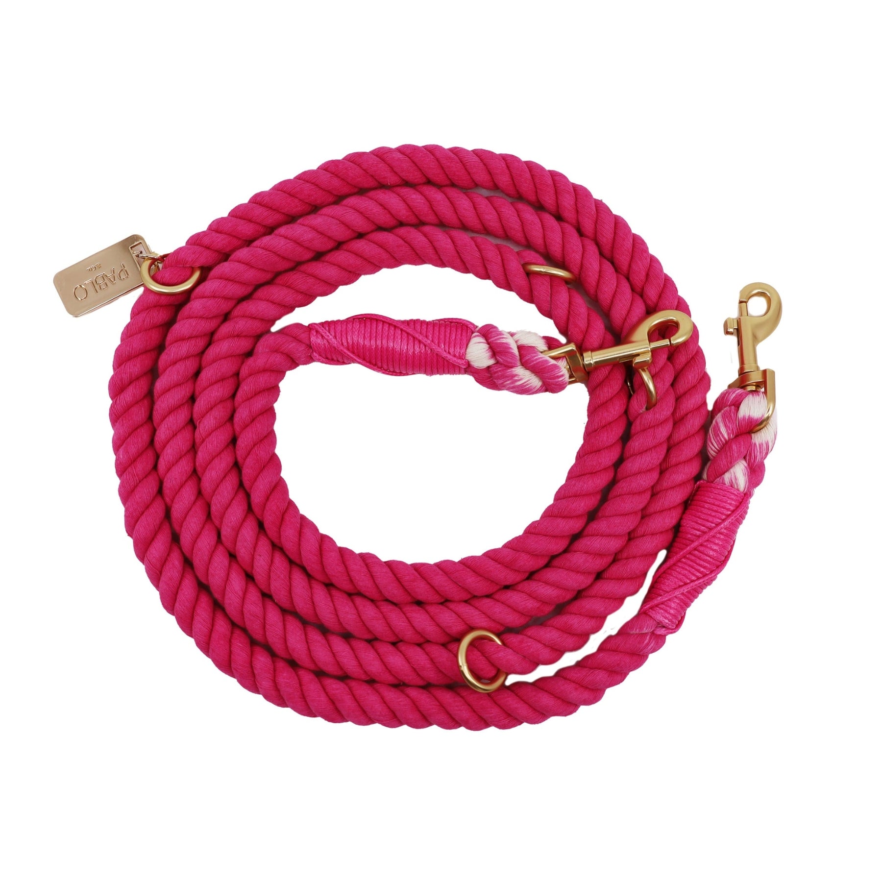 Multifunctional Rope Leash - Hot Pink - Pooch Luxury